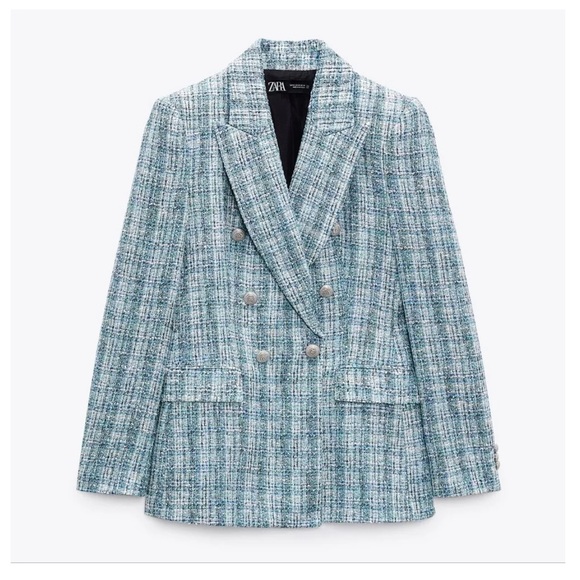 Zara | Jackets & Coats | Zara Textured Double Breasted Blazer | Poshmark
